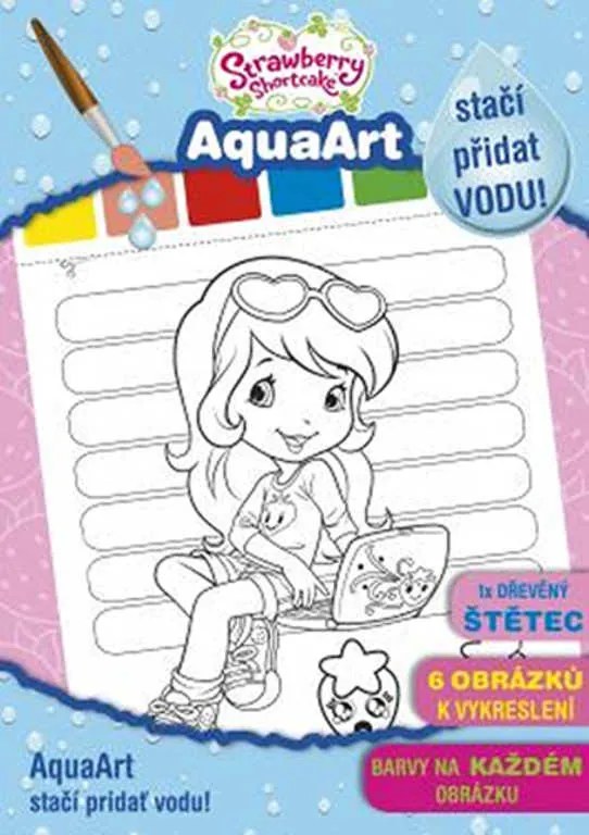 AKIM Omalovánky set se štětcem A4 Jahůdka (Strawberry Shortcake) 707912