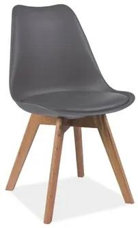 Jídelní židle KRIS buk/šedá