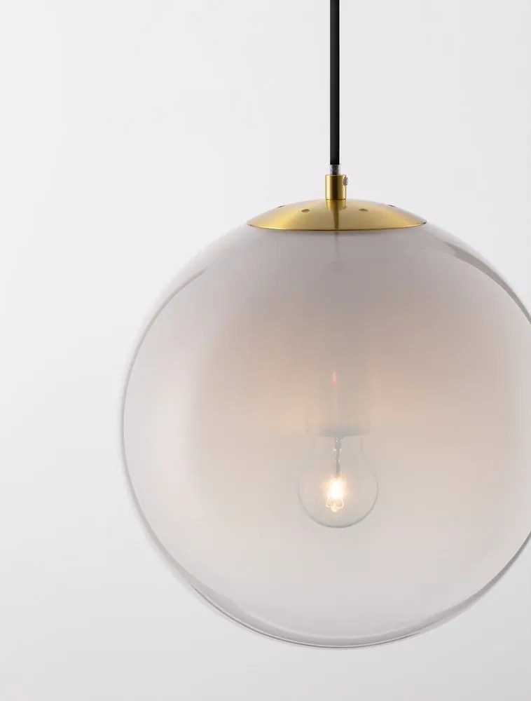 Bílé/ve zlaté barvě skleněné závěsné svítidlo ø 30 cm Vita – Nova Luce