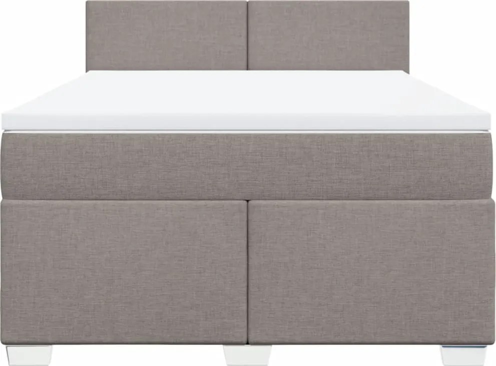 Box spring postel s matrací taupe 140x190 cm textil 3288180