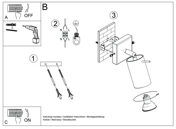 Sollux SL.1506 - Nástěnné bodové svítidlo RING 1xGU10/10W/230V červená