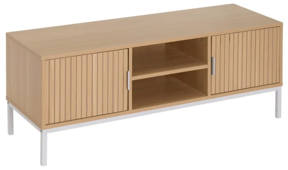 TV stolek v dekoru dubu v přírodní barvě 120x45x40 cm Mid-Lines – Casa Selección