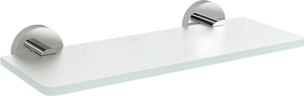 Sapho X-Round - Polička, délka 20 cm, mléčné sklo/chrom XR009-02