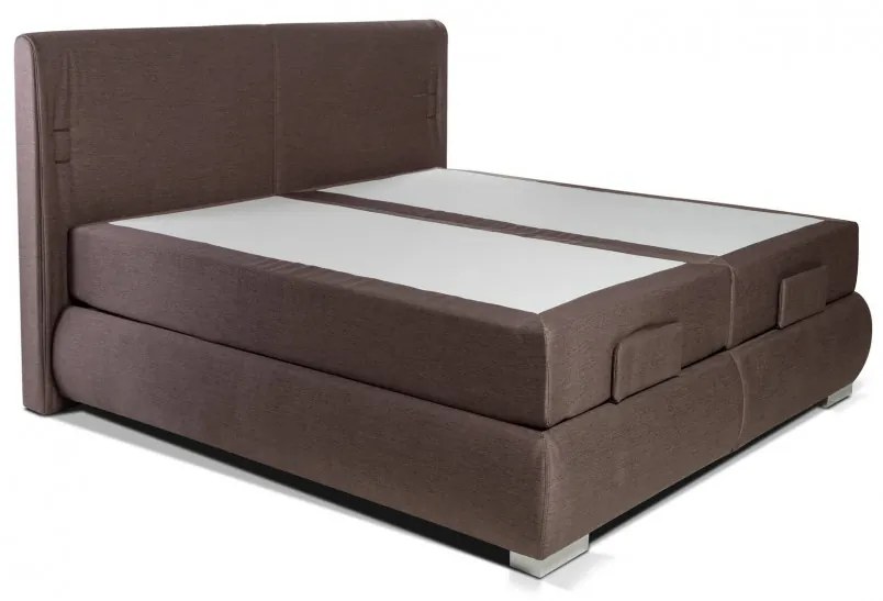 Boxspring postel 180x200 s elektrickým polohováním Galileo hnědý