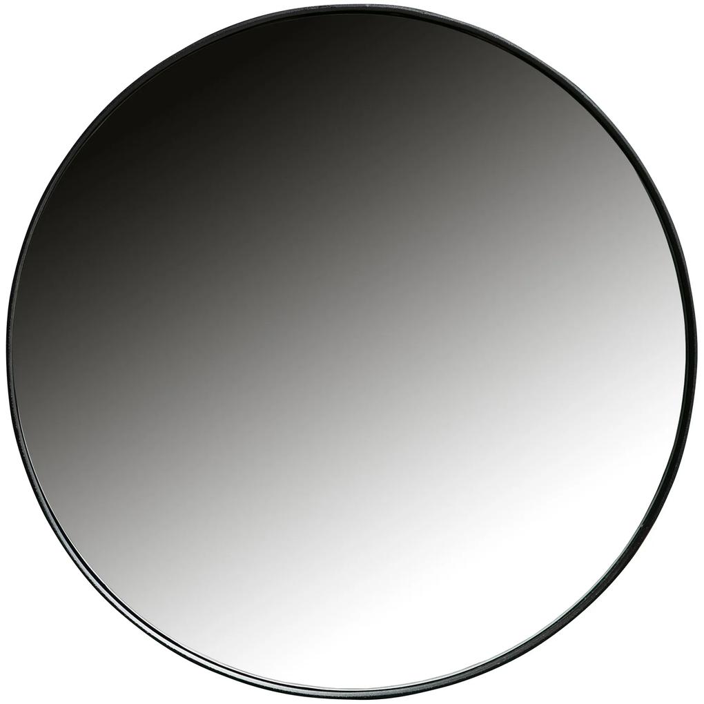WOOOD Zrcadlo DOUTZEN kulaté kovové černé  Ø80cm