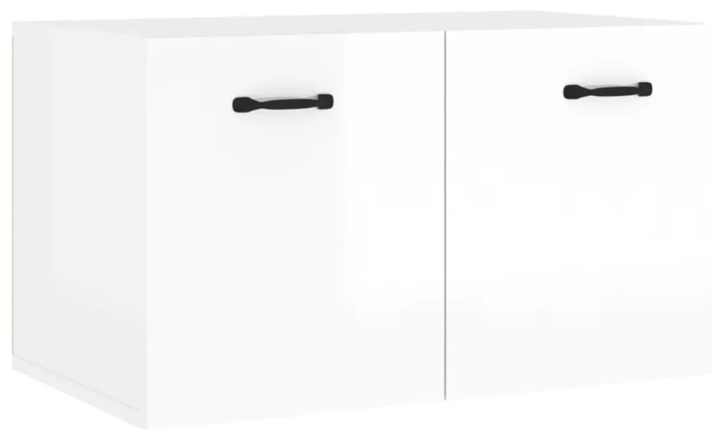 Nástěnná skříňka bílá s vysokým leskem 80x35x36,5 cm kompozit - Default Title