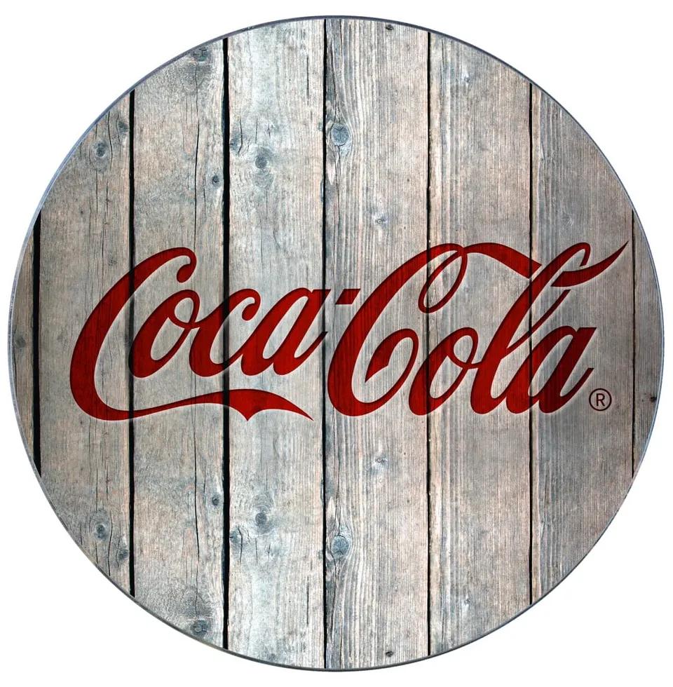 Skleněná podložka pod hrnec Wenko Coca-Cola Wood, ø 20 cm