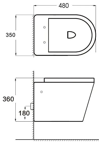 Mexen RICO Rimless, závěsná WC mísa se sedátkem + bidet, bílá, 30724000+35724800
