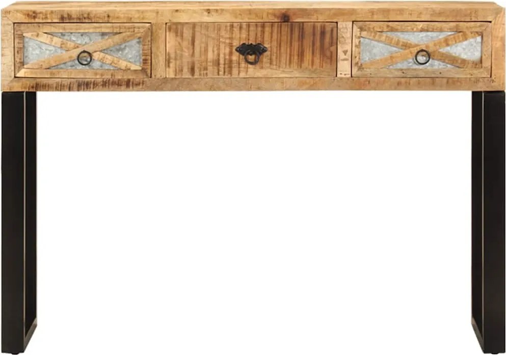 Konzolový stolek 110 x 30 x 76 cm masivní mangovníkové dřevo 282761