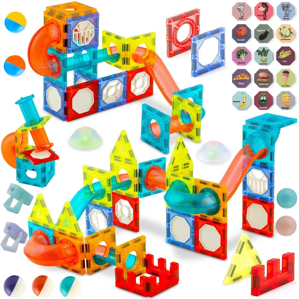 Magnetické cihly s osvětlením RK-763 Ricokids