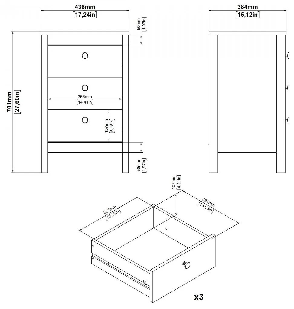 Tvilum Noční stolek Real 685 jackson hickory