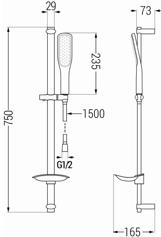 Mexen sprchový set DB49, černá/zlatá, 785494584-75