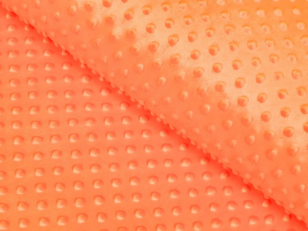 Biante Dětské povlečení do postýlky Minky 3D puntíky MKP-022 Oranžové Do postýlky 90x140 a 40x60 cm