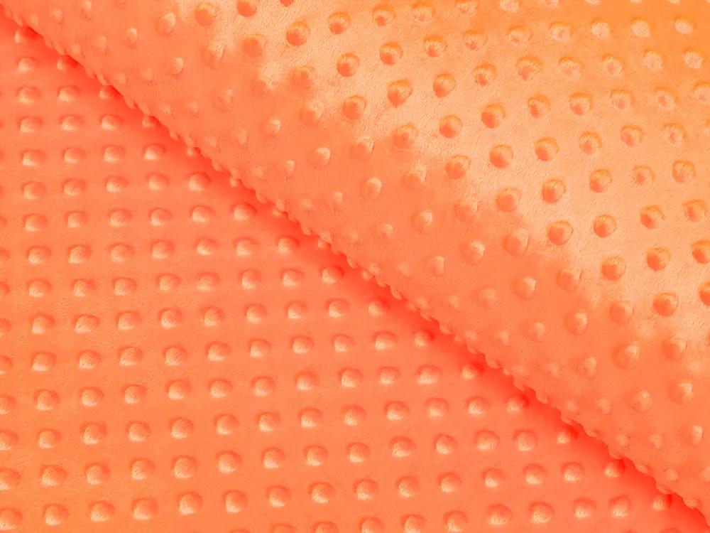 Biante Dětský povlak na polštář Minky 3D puntíky MKP-022 Oranžový 50 x 70 cm