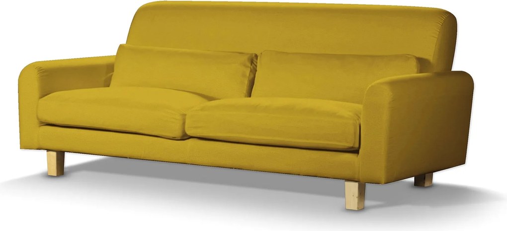 Potah na pohovku IKEA Nikkala krátký barva žlutá látka sametová