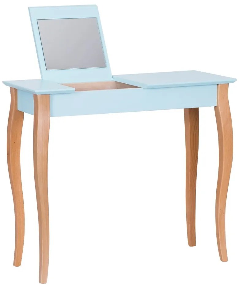 Světle tyrkysový toaletní stolek se zrcadlem Ragaba Dressing Table, délka 85 cm