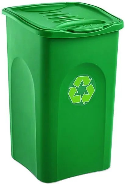 Odpadkový koš na tříděný odpad BEGREEN zelený 50L
