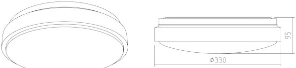 APLED - LED Stropní svítidlo LENS PP TRICOLOR LED/18W/230V IP41 1210lm
