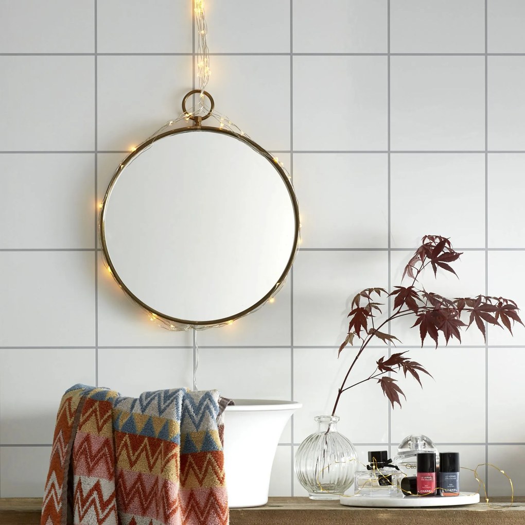 Star trading Světelný řetěz DEW DROP 12x LED mosazný