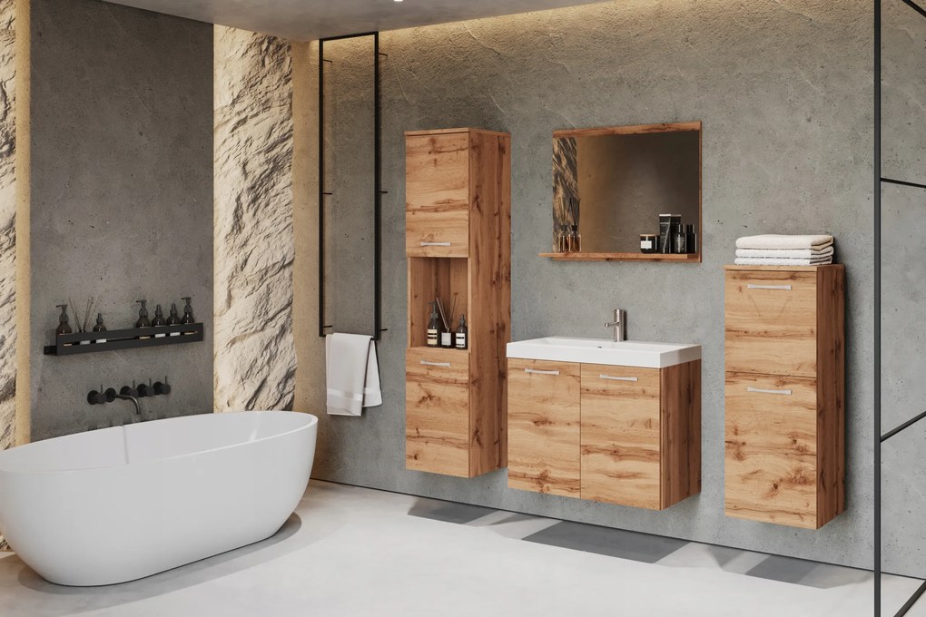 Sada koupelnového nábytku Mars s umyvadlem a zrcadlem