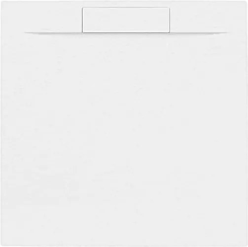 Sprchová vanička čtvercová SAT Fusion 100x100 cm litý mramor Blanco SATFU100100BL