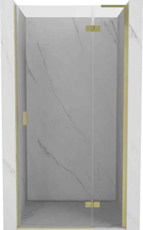Mexen Mist-H L, 1-křídlé sprchové dveře pravé 70 cm, čiré sklo, zlatý matný profil, 8A5L-070-000-55-00-P