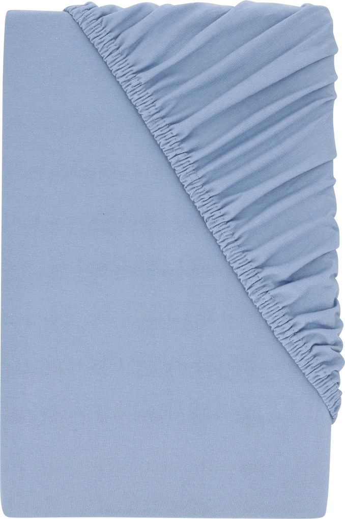 Livarno® Žerzejové napínací prostěradlo, 90–100 x 200 cm (modrá)