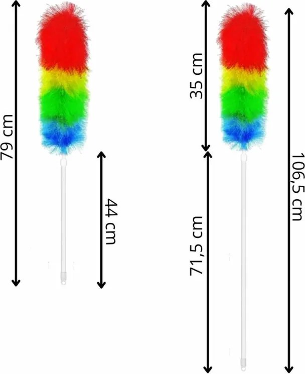 Teleskopická prachovka 79-106 cm SPRINGOS HA7463 barevná