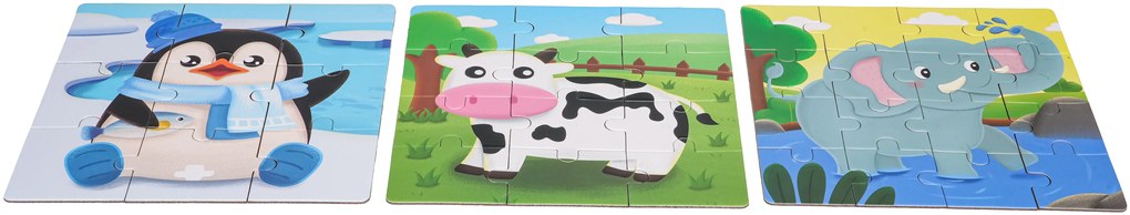 RKToys Magnetické puzzle Zvířátka – knížka na cesty