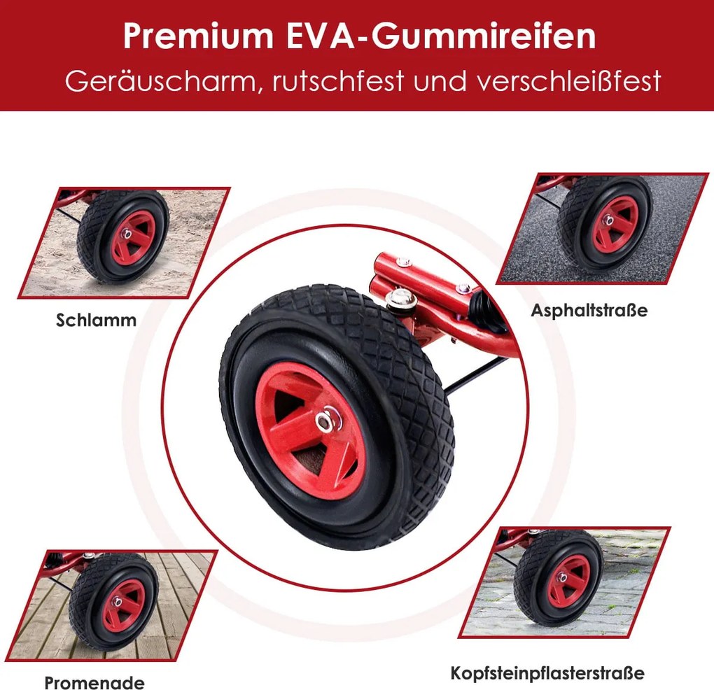 Costway Pedál Gokart Racing Dětské auto Pedál vozidla Pedál Auto