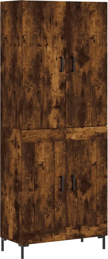 Skříň highboard kouřový dub 69,5 x 34 x 180 cm kompozitní dřevo 3195792