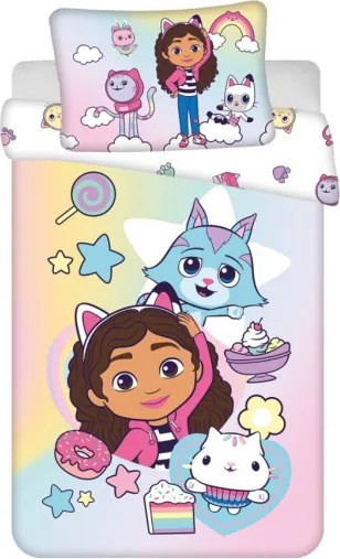 Jerry Fabrics Povlečení do postýlky Gábinin kouzelný domek Sugar dream 100x135 cm