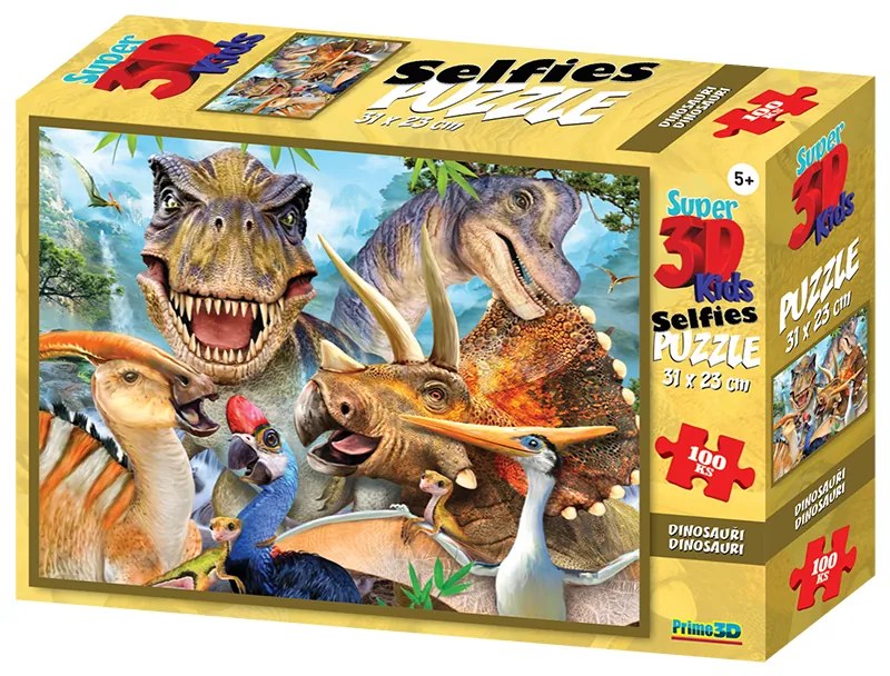 PRIME 3D PUZZLE - Dinosaur Selfie 100 dílků