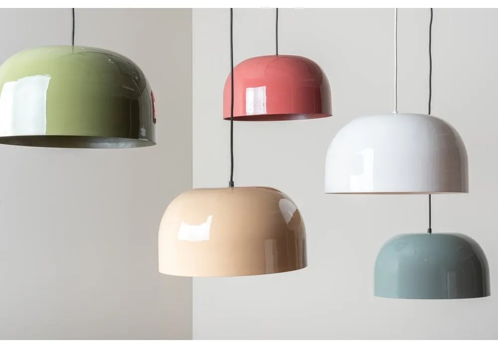 Závěsné svítidlo v mentolové barvě s kovovým stínidlem ø 40 cm Dome – Leitmotiv