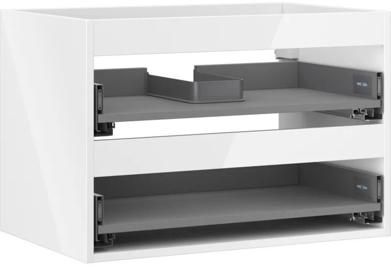 Mexen Box-A korpus skříňky pod umyvadlo 70 cm, 2 zásuvky, bílý lesk - 91AX0-0700-470-2-00