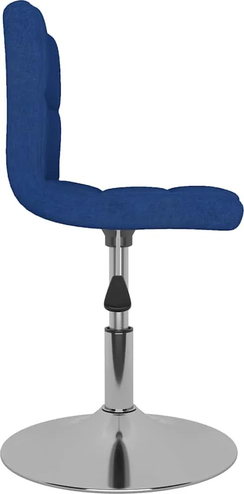 Otočné jídelní židle 2 ks modré textil 334213