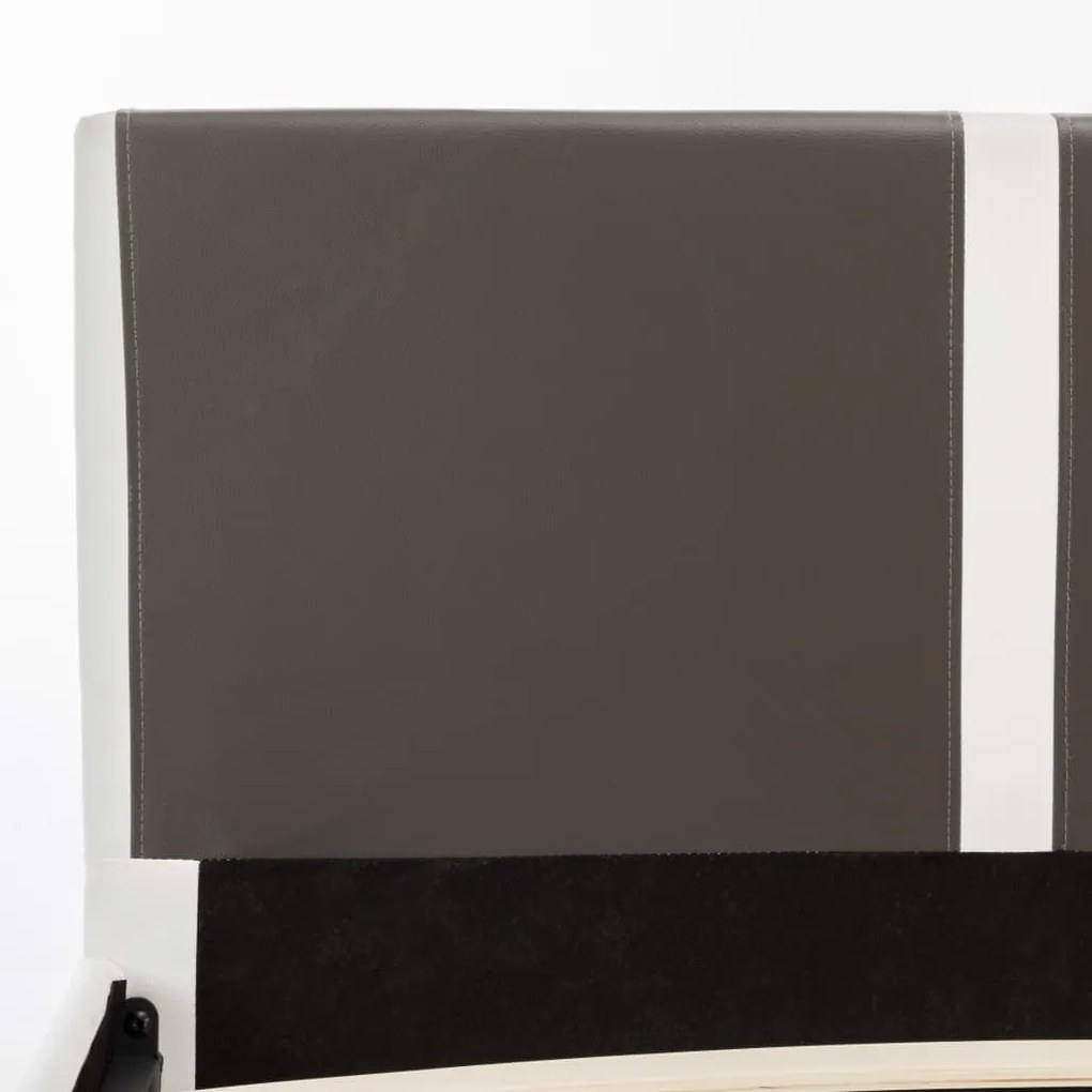 Rám postele šedo-bílý umělá kůže 180 x 200 cm,  280296