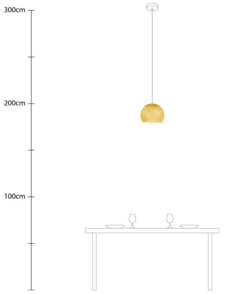 creative cables Závěsná lampa se stínidlem kupole z PE vlákna, polyester Barva: Hořčicová žlutá, Průměr: S - Ø 31 Cm