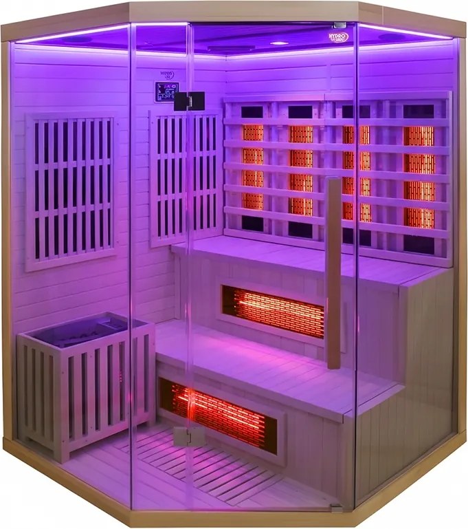 BPS-koupelny Kombinovaná sauna 2v1 - Infrasauna + finská sauna 150x150, 4-5 osob