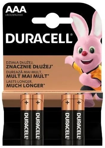 Baterie AAA/LR03 DURACELL BASIC 4ks (blistr)