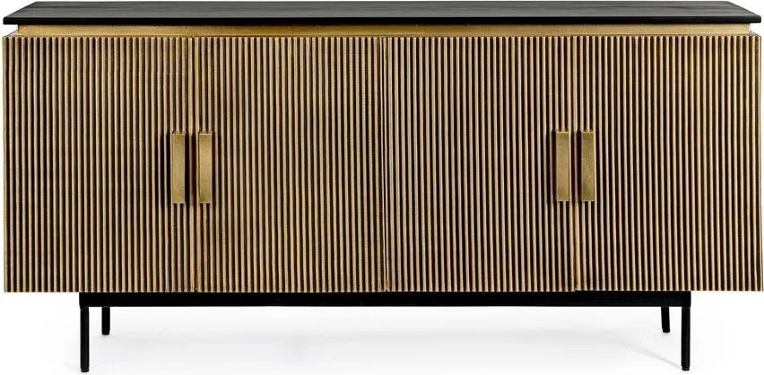 Černá/v přírodní barvě komoda 160x80x40 cm Virat – Bizzotto