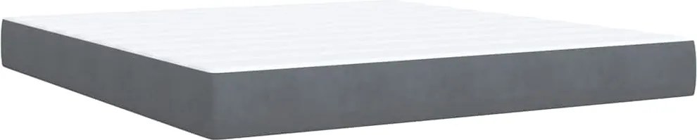 Box spring postel s matrací tmavě šedá 180x200 cm samet 3287819
