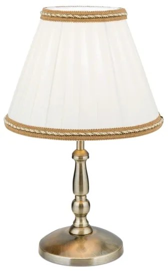 Orion LA 4-1084/1 - Stolní lampa TONIA 1xE27/60W/230V pr. 25 cm bílá/bronz