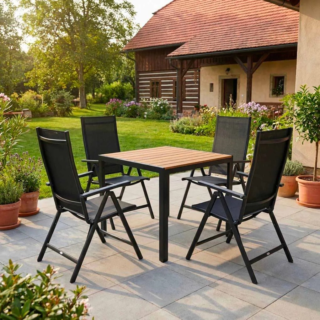Vikio Zahradní set 90x90 pro 4 osoby přírodní V133P