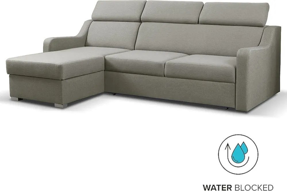 Sedací souprava MIKELI | 232x158 cm | UNI | rozkládací + úložný prostor | AKCE | šedá teplá 01