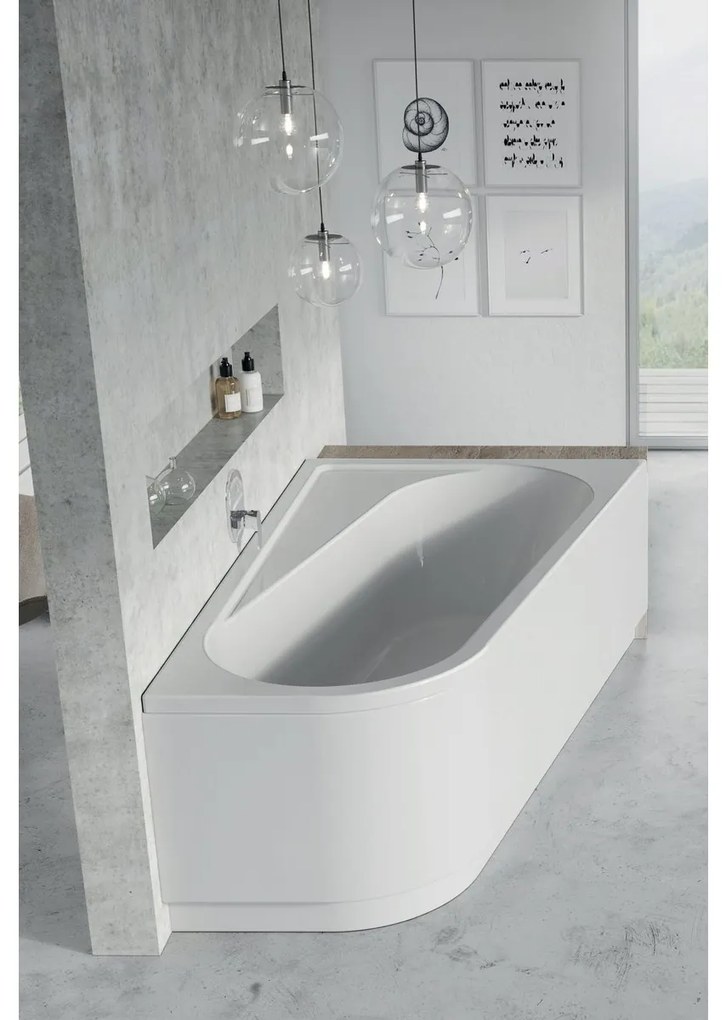 Ravak CHROME 160 x 105 cm CA61000000 vana snowwhite pravá