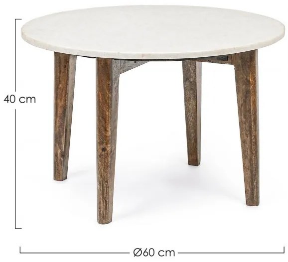 BIZZOTTO konferenční stolek SYLVESTER ø60 cm 0746681