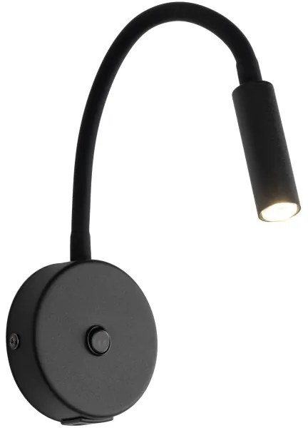 LED Nástěnná lampa s USB portem LAGOS 1xG9/3W/5V černá