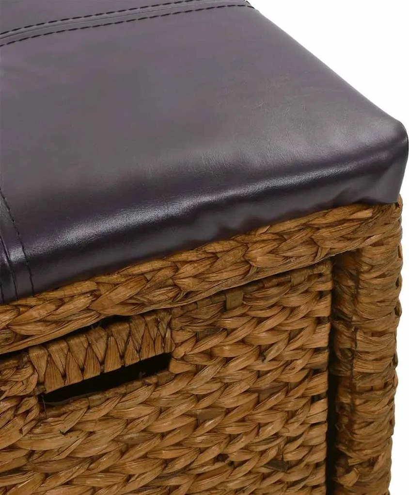 Lavice se 2 košíky z mořské trávy 71 x 40 x 42 cm hnědá 246118