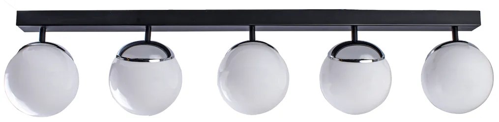 Stropní svítidlo Sfera, 5x bílé skleněné stínítko, b/ch